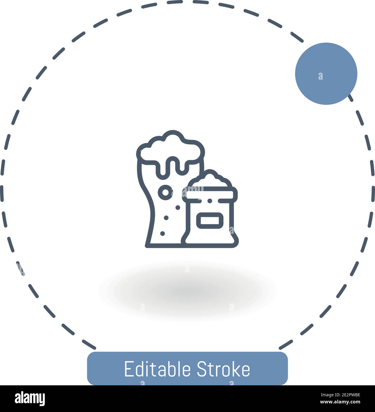 beer vector icon editable stroke outline icons for web and mobile Stock ...