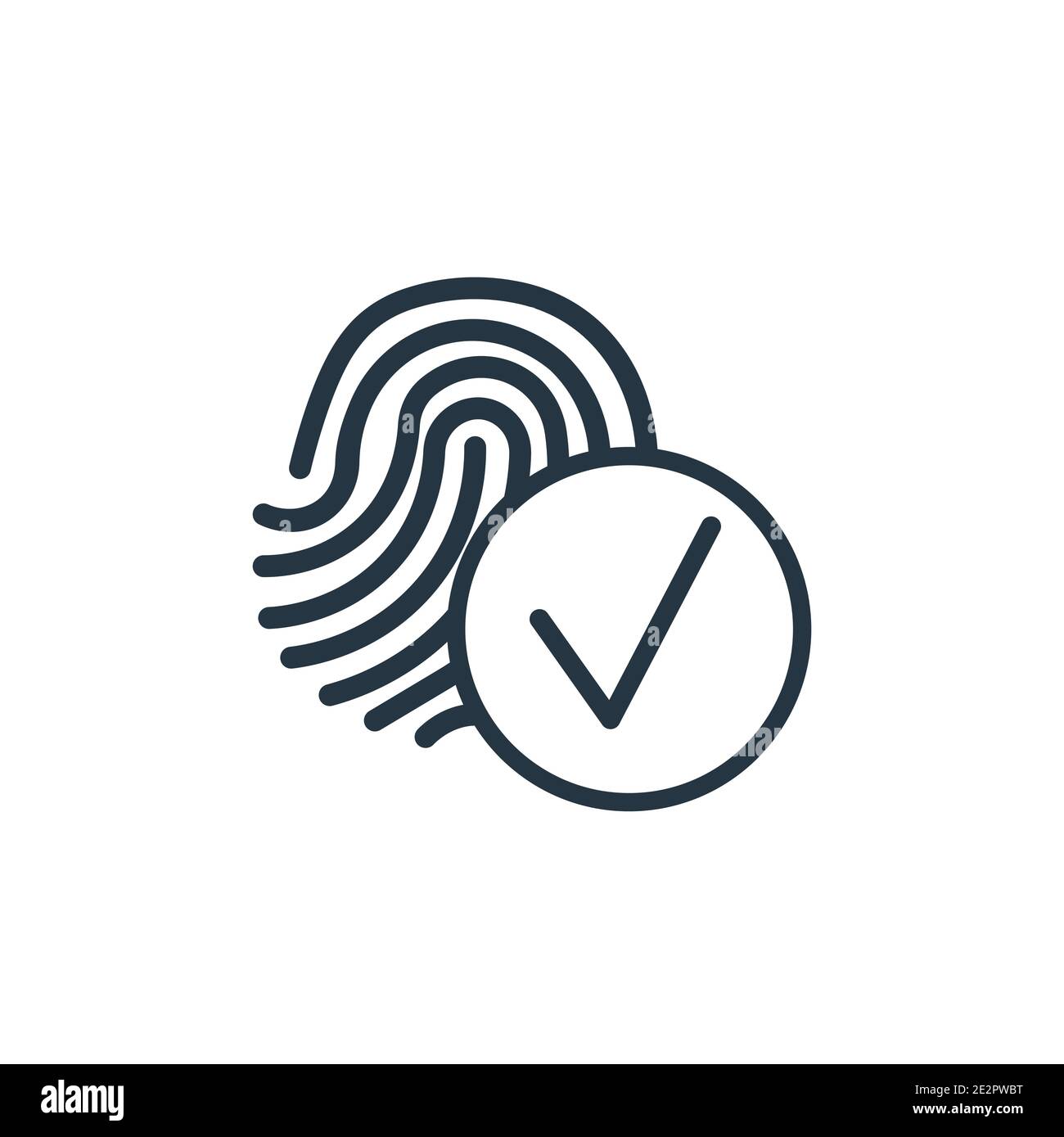Biometric identification outline vector icon. Thin line black biometric ... Biometric identification outline vector icon. Thin line black biometric ...