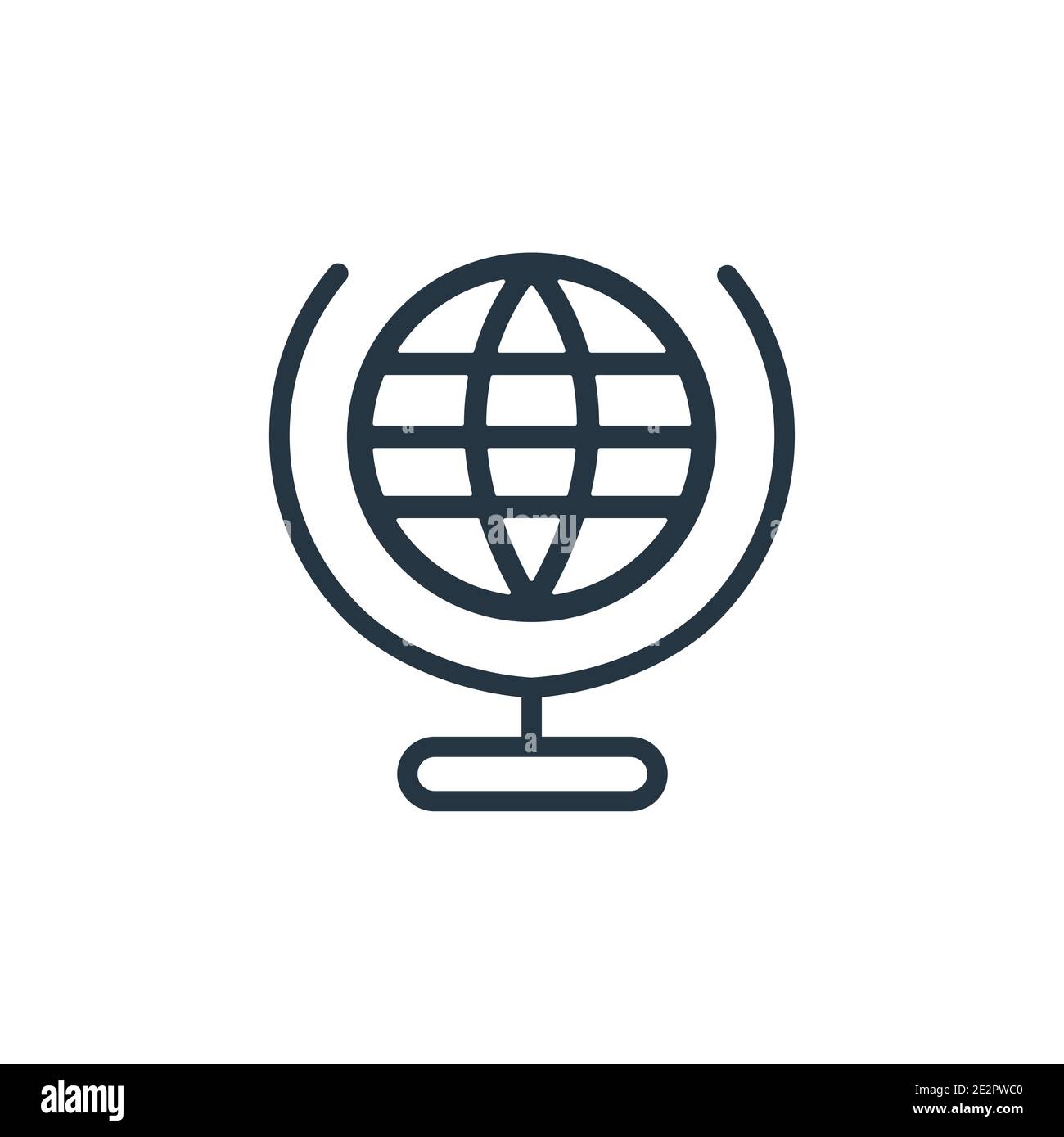 Geography outline vector icon. Thin line black geography icon, flat ...