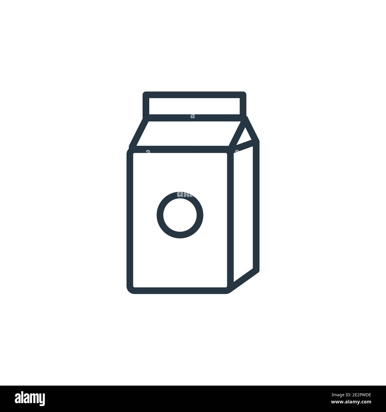 Milk outline vector icon. Thin line black milk icon, flat vector simple ...