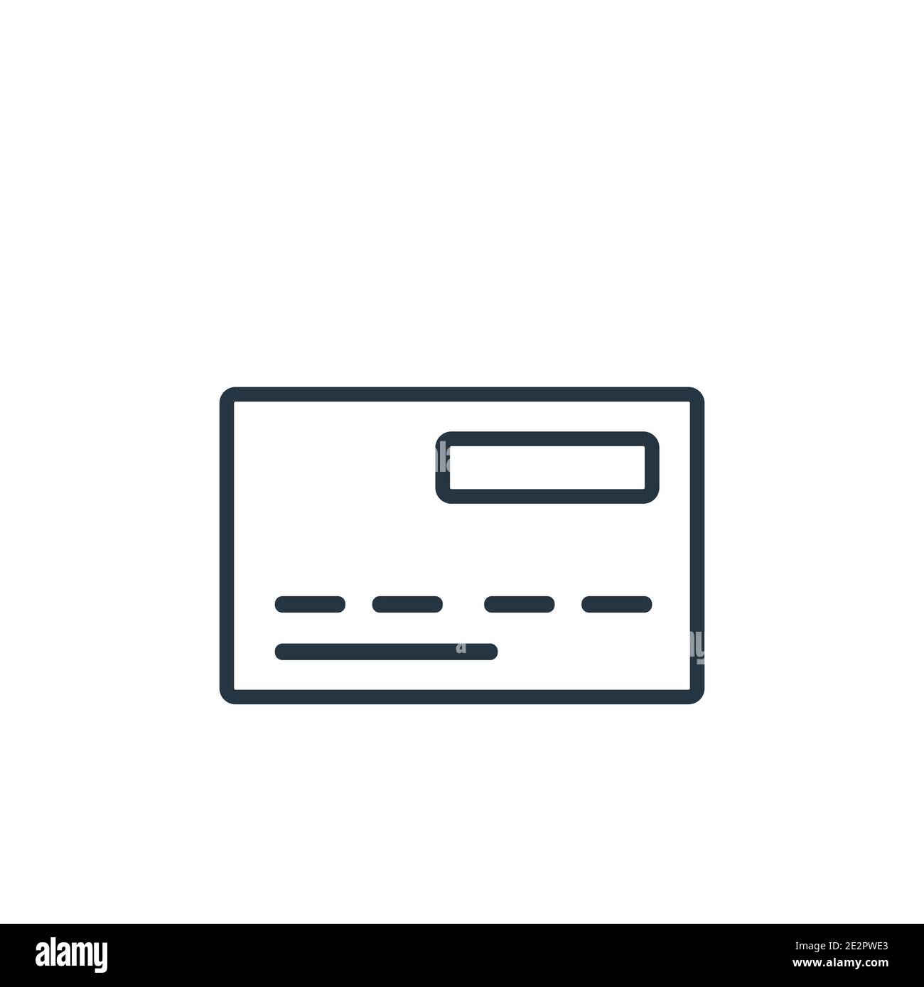 Debit card outline vector icon. Thin line black debit card icon, flat ...
