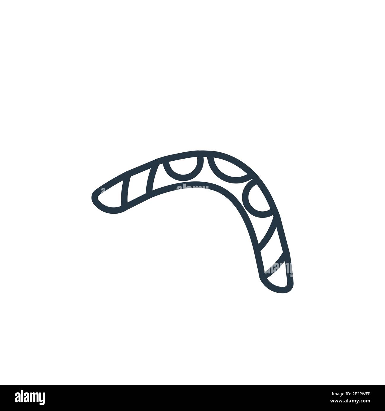 Australian boomerang outline vector icon. Thin line black australian ...