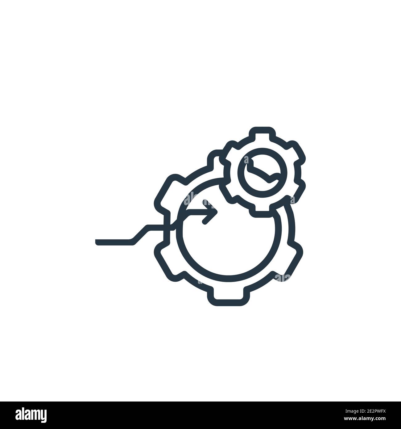 Setting flow interface symbol outline vector icon. Thin line black setting flow interface symbol ...