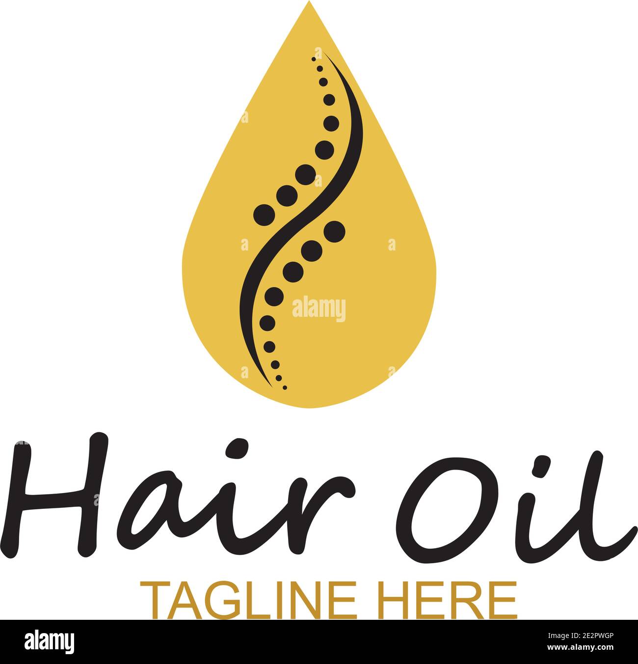 hair oil logo illustration design template Stock Vector Image & Art - Alamy