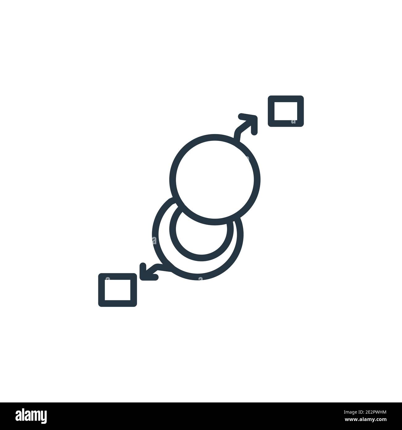 Value chart outline vector icon. Thin line black value chart icon, flat vector simple element ...