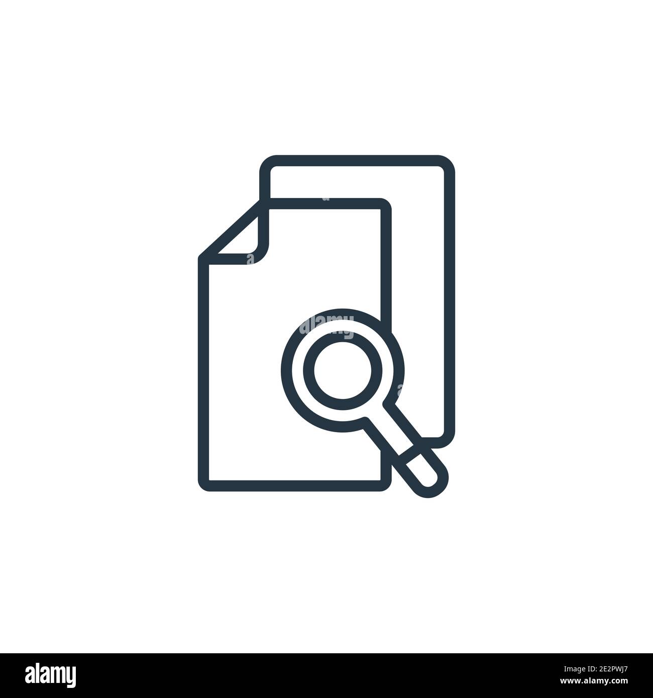 Searching files outline vector icon. Thin line black searching files ...