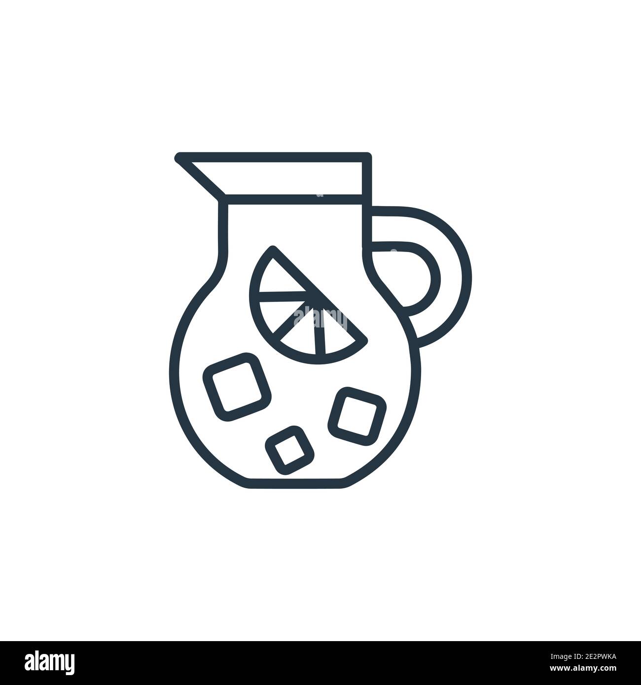 Sangria outline vector icon. Thin line black sangria icon, flat vector ...
