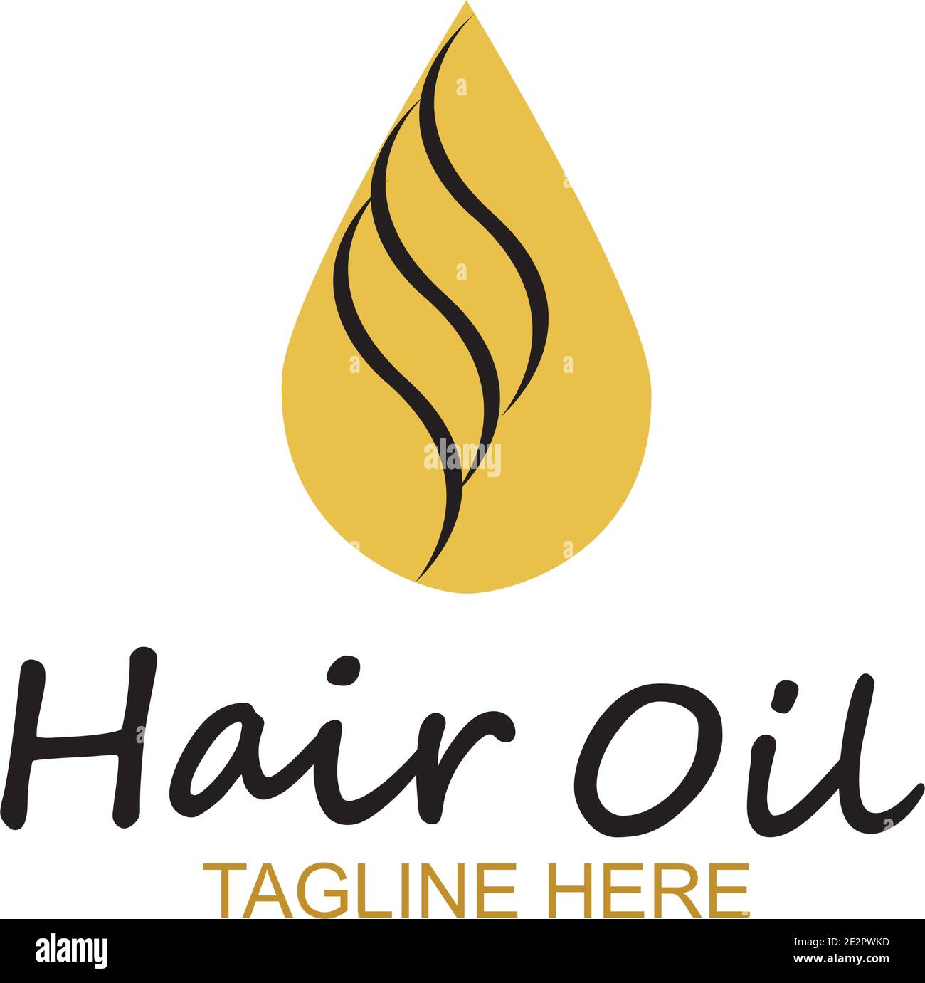 hair oil logo illustration design template Stock Vector Image & Art - Alamy
