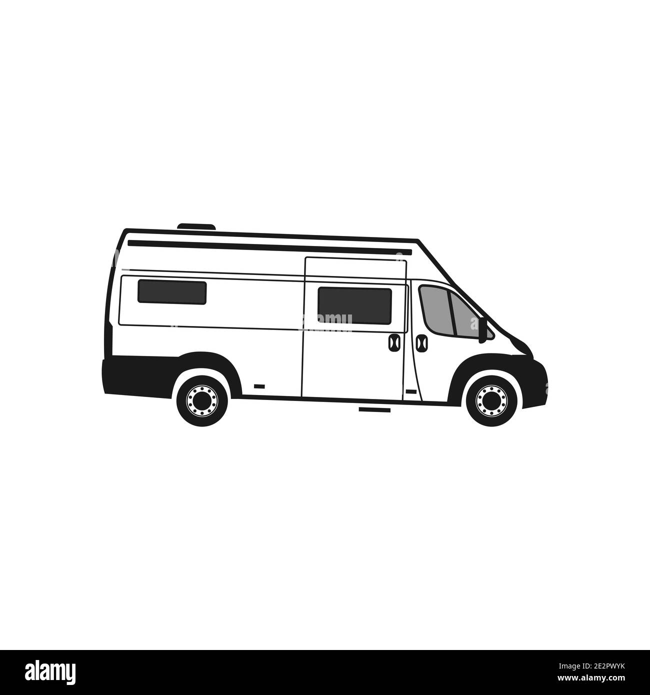 Realistic motorhome icon for travel and tourism, family vacation Stock ...