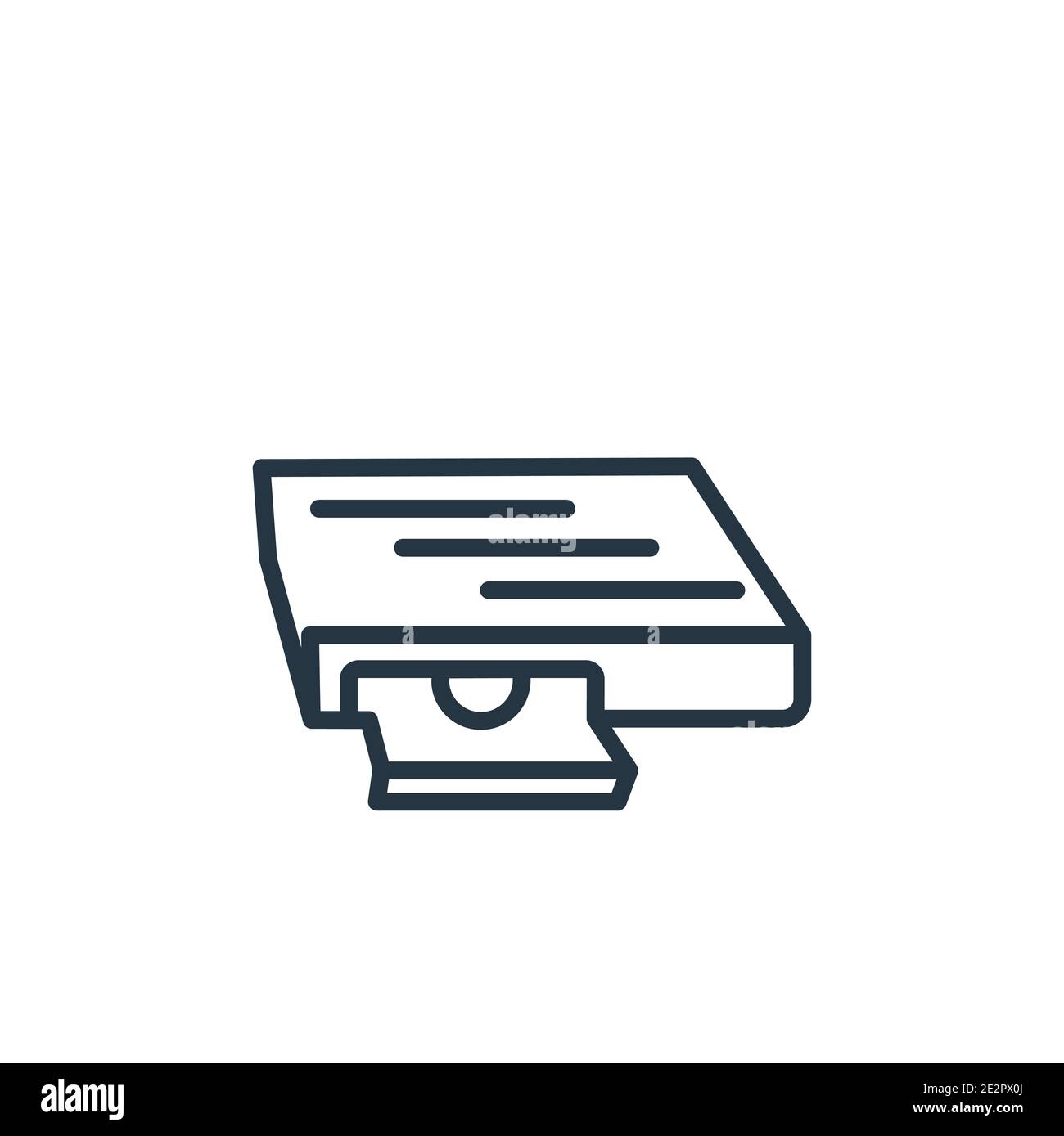 Dvd player outline vector icon. Thin line black dvd player icon, flat ...