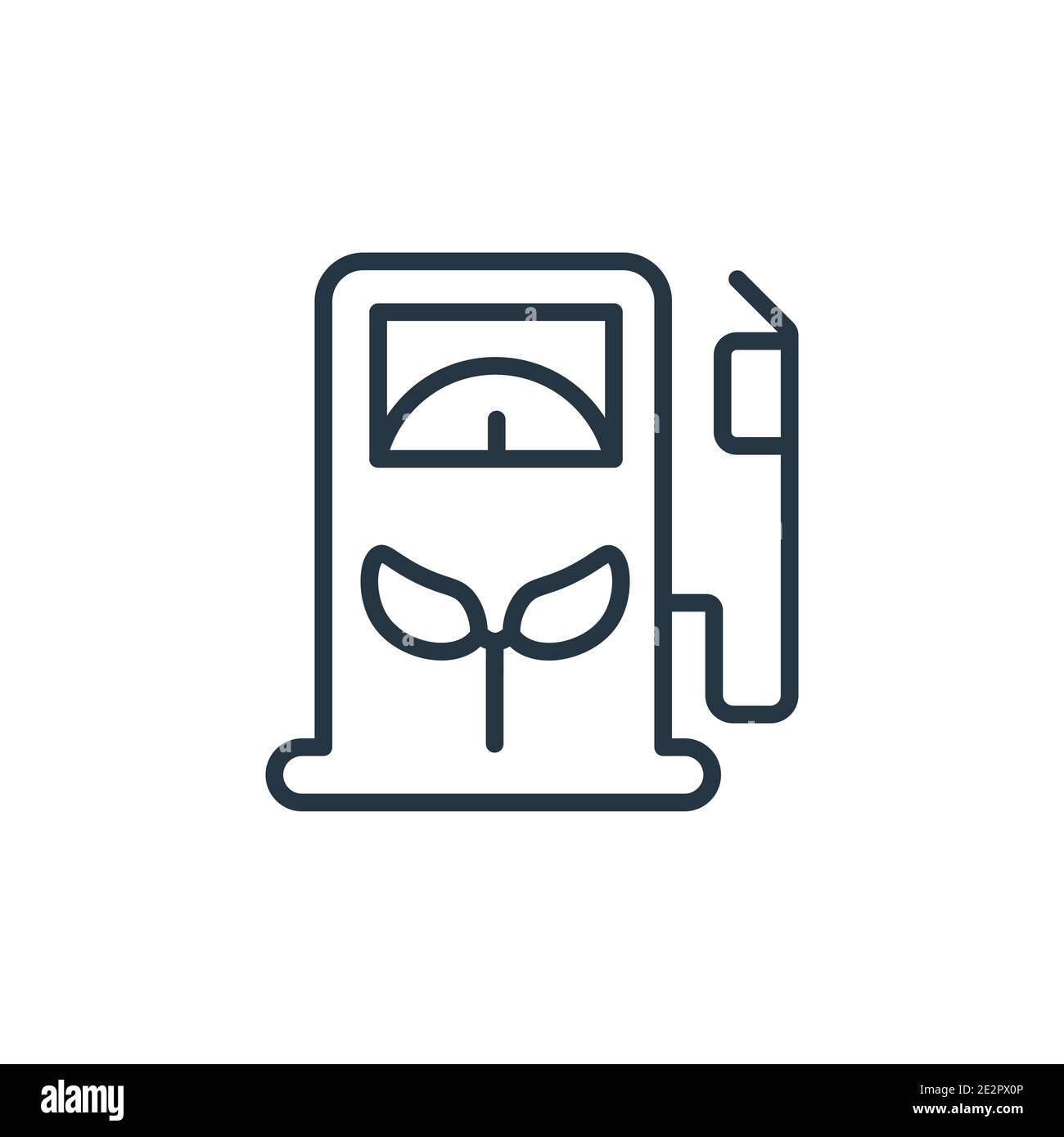 Biofuel outline vector icon. Thin line black biofuel icon, flat vector ...