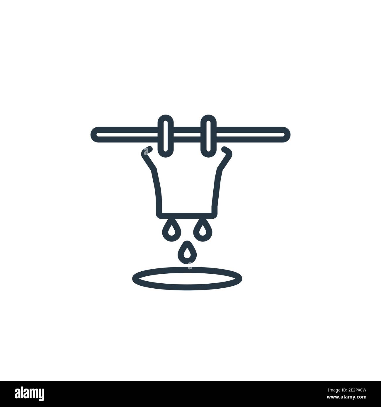 Soak outline vector icon. Thin line black soak icon, flat vector simple ...
