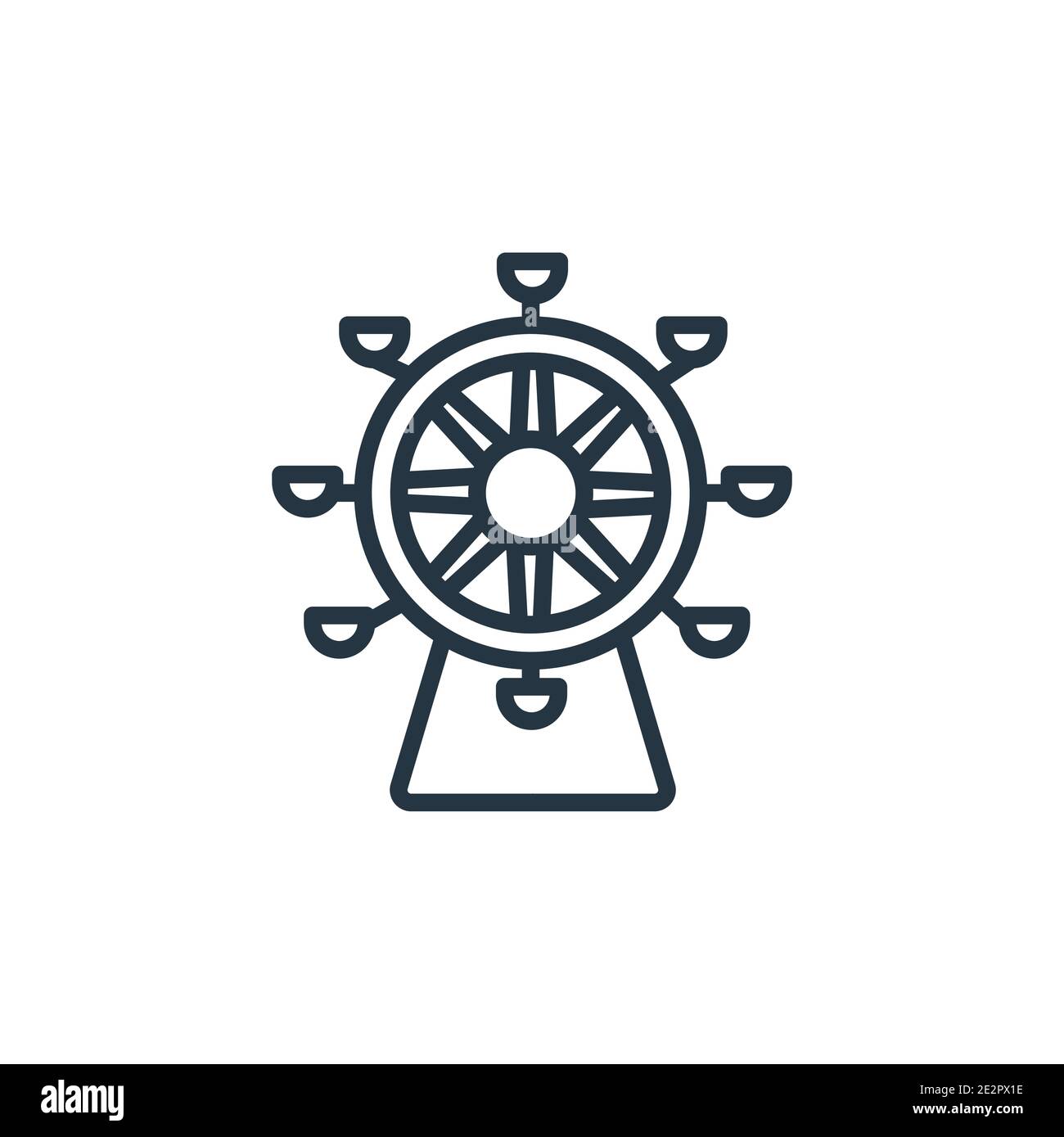 Ferris wheels outline vector icon. Thin line black ferris wheels icon ...