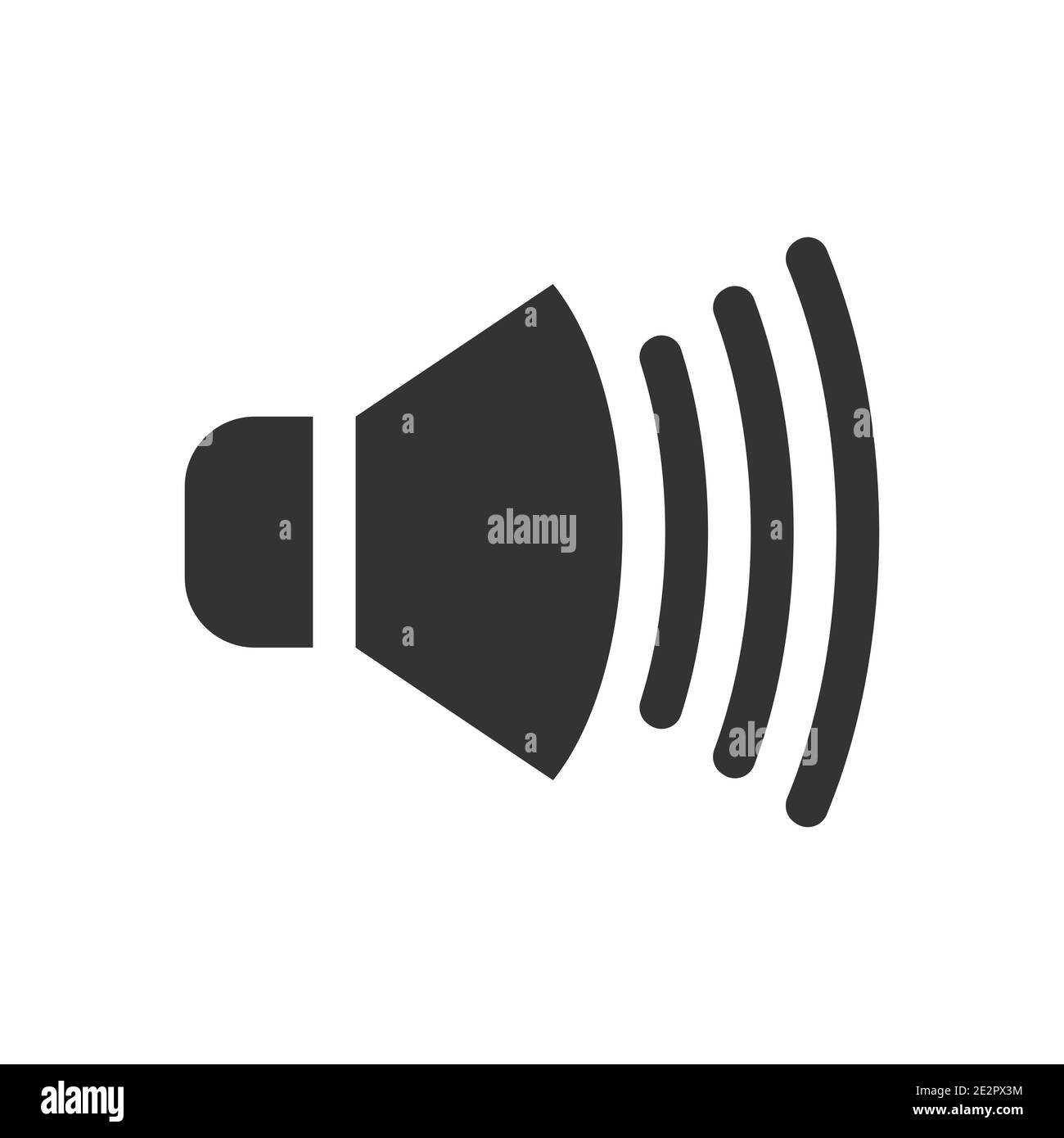 Icon of the sound sign at maximum. Turn up the sound. Volume Stock ...