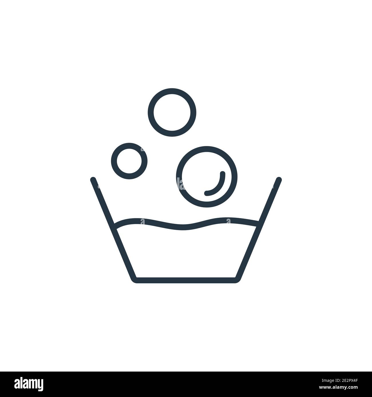 Washing outline vector icon. Thin line black washing icon, flat vector ...