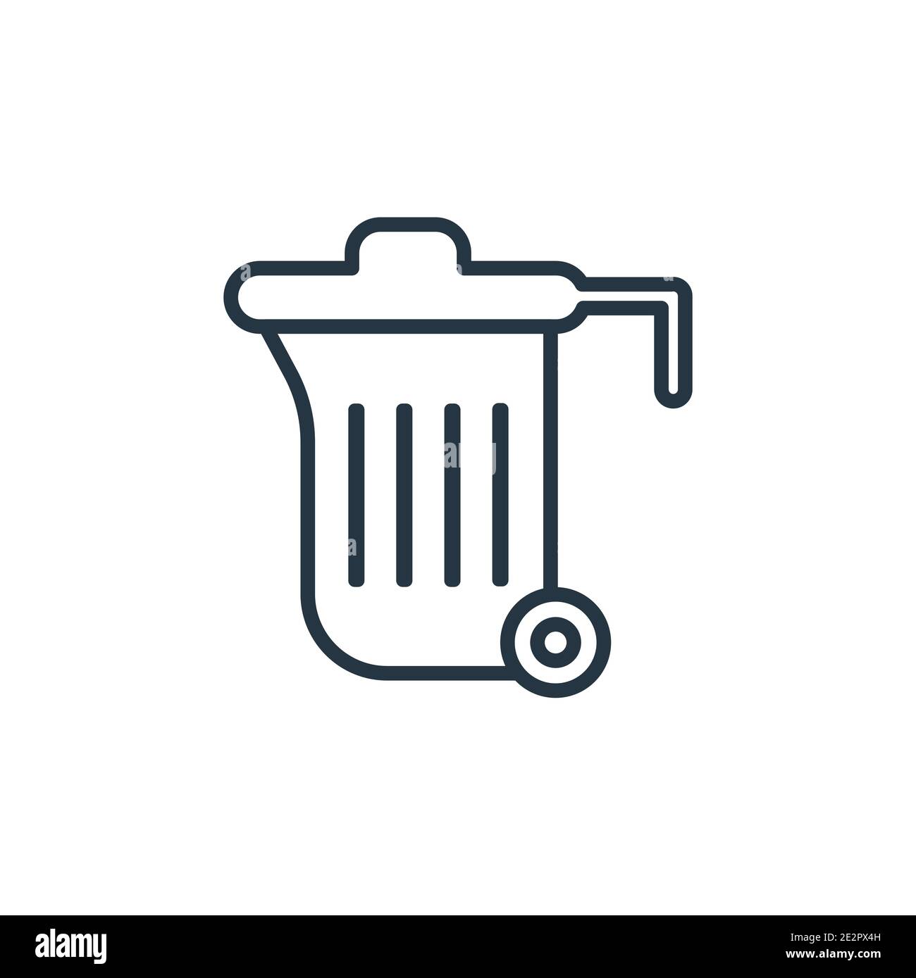 Dumpster outline vector icon. Thin line black dumpster icon, flat ...