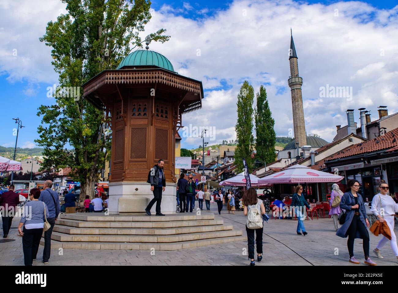 Street view of Bascarsija, the old bazaar and the cultural center of ...