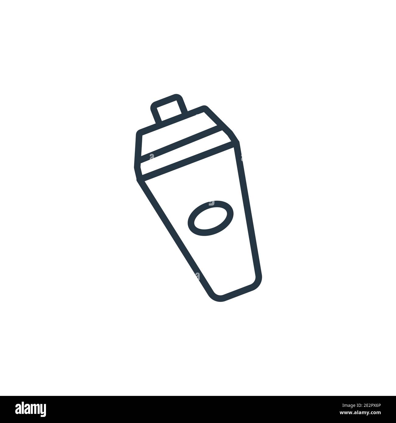 Shaker outline vector icon. Thin line black shaker icon, flat vector ...