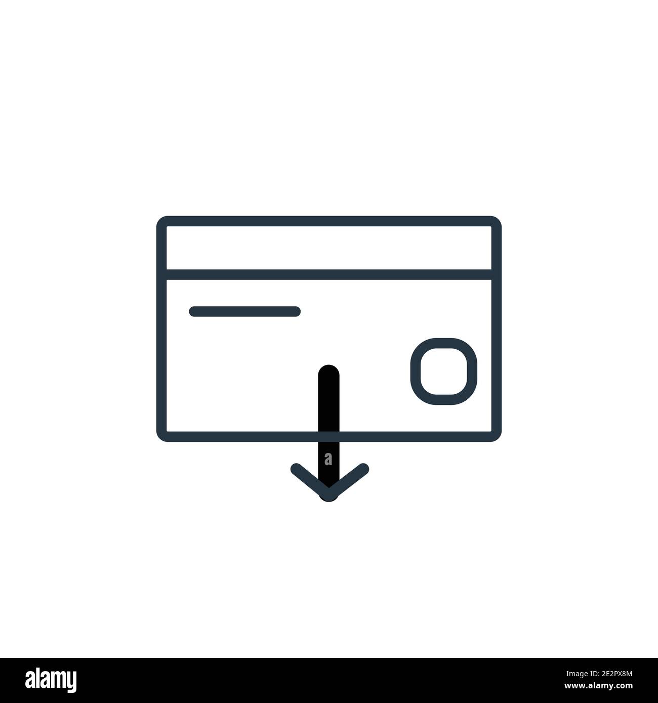 Withdrawal outline vector icon. Thin line black withdrawal icon, flat ...