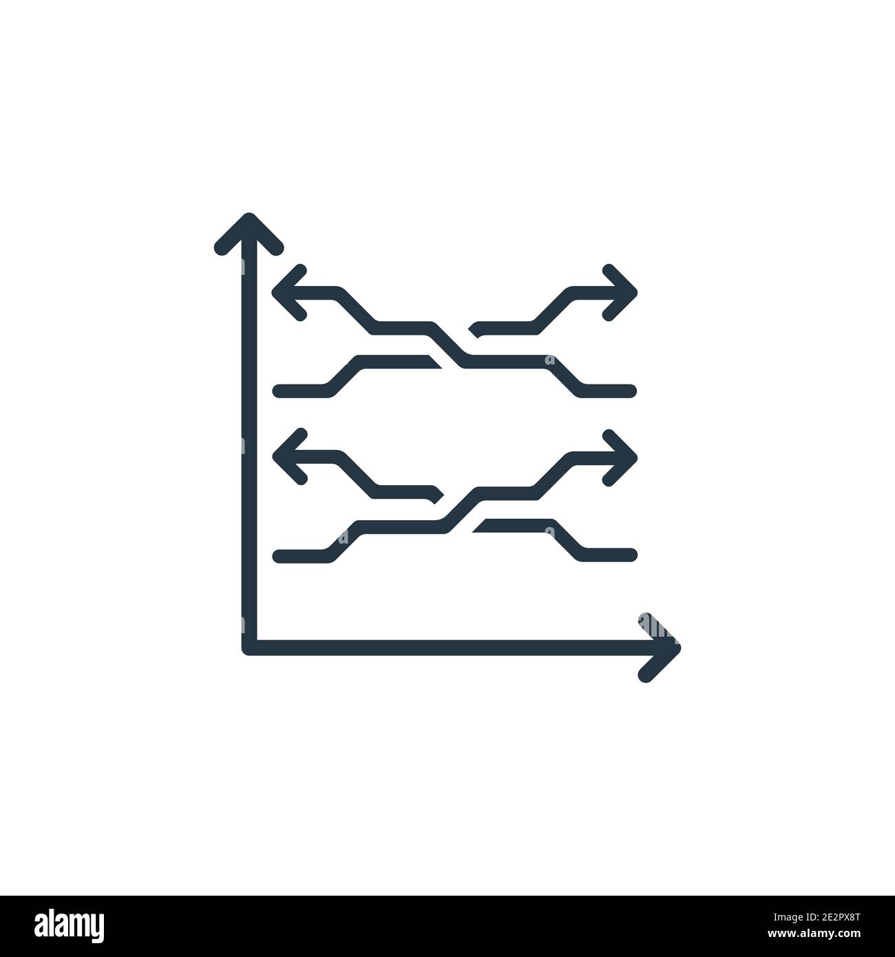 Line Chart Outline Vector Icon Thin Line Black Line Chart Icon Flat Vector Simple Element