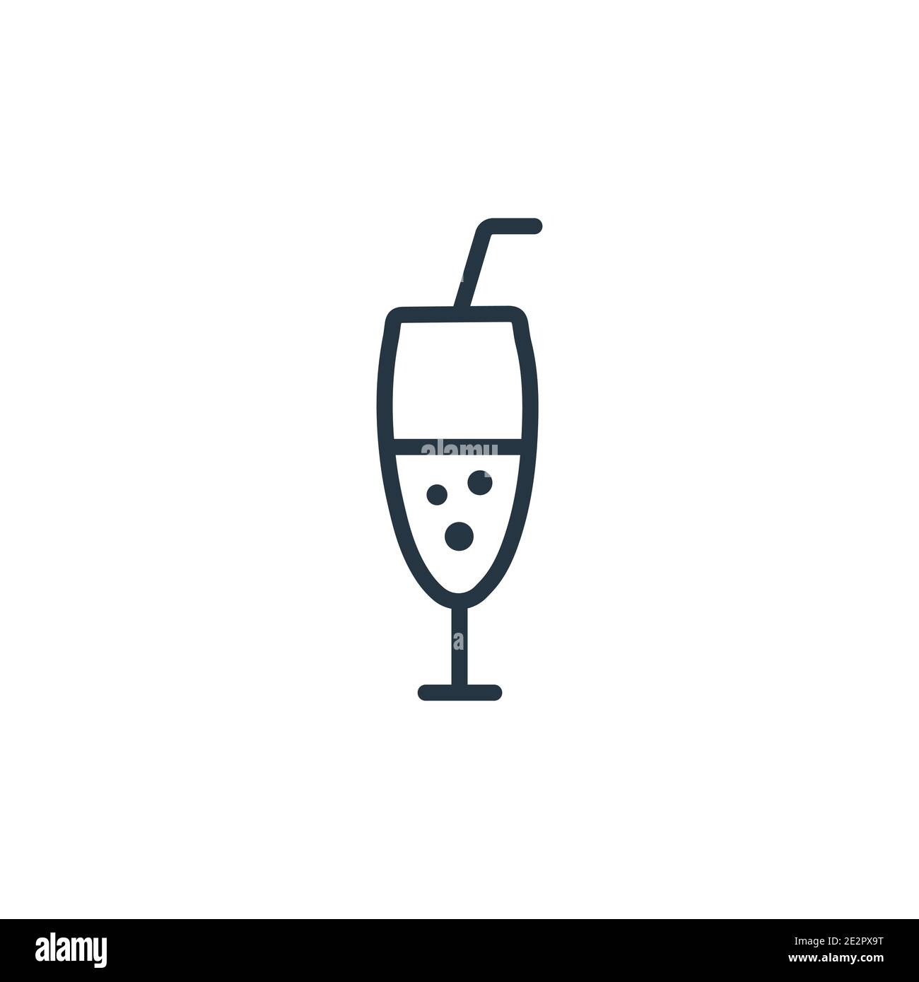 Ramos gin fizz outline vector icon. Thin line black ramos gin fizz icon ...
