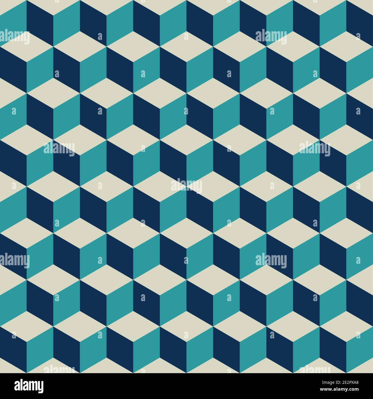 Seamless pattern - abstract multicolored geometric cubes. Perfect color ...