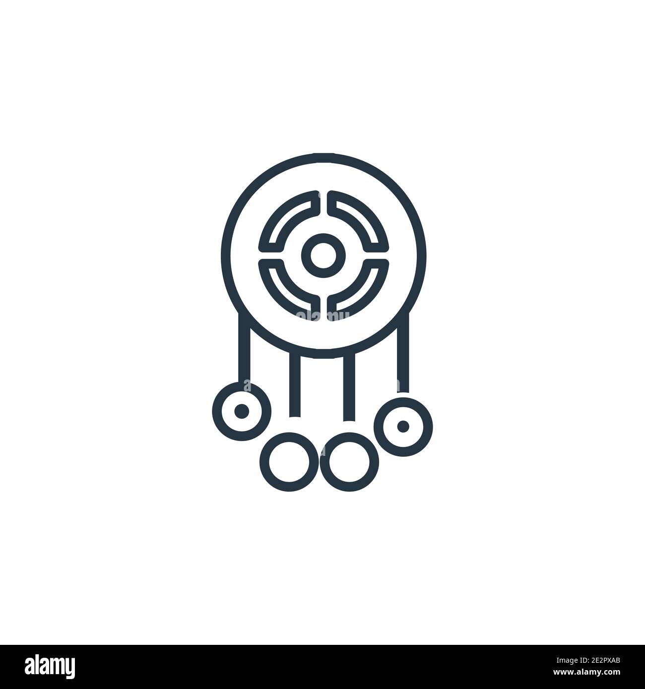 Native outline vector icon. Thin line black native icon, flat vector ...