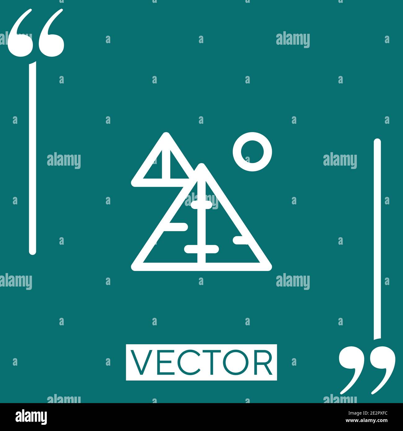 pyramid vector icon Linear icon. Editable stroked line Stock Vector ...