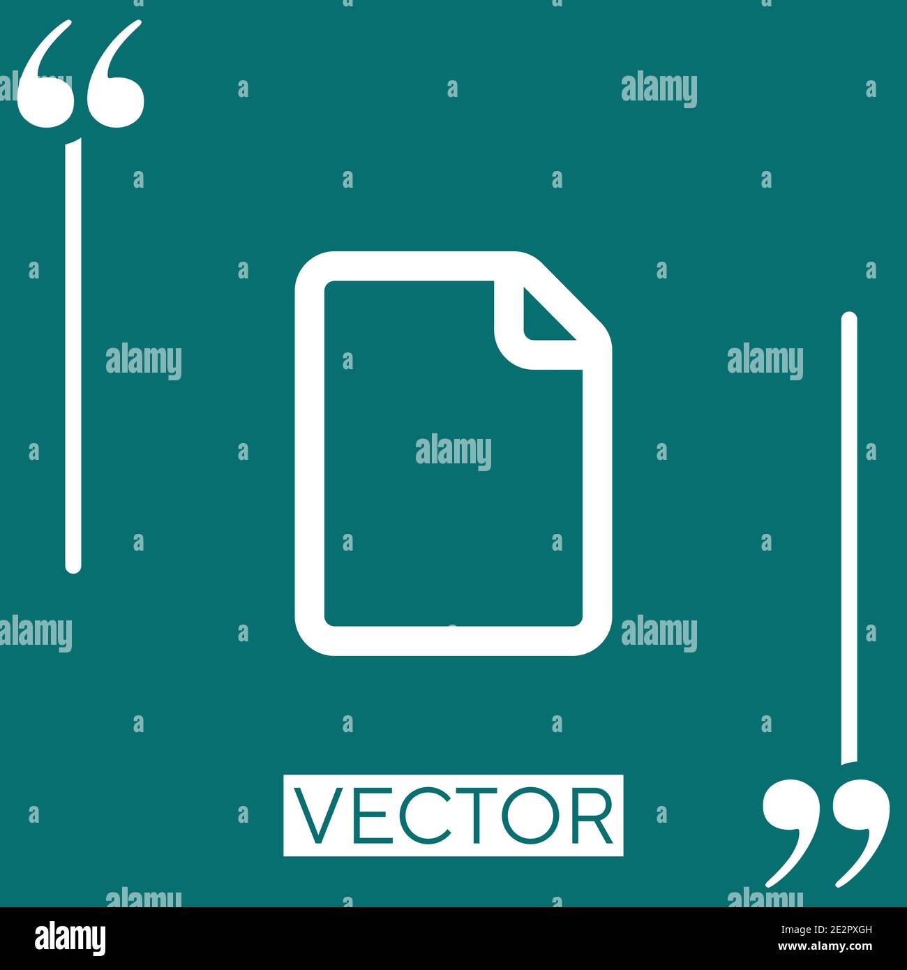file outline with folded corner vector icon Linear icon. Editable ...