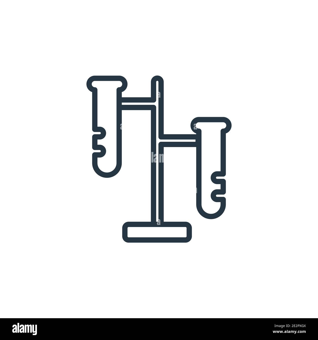 Full test tube outline vector icon. Thin line black full test tube icon ...