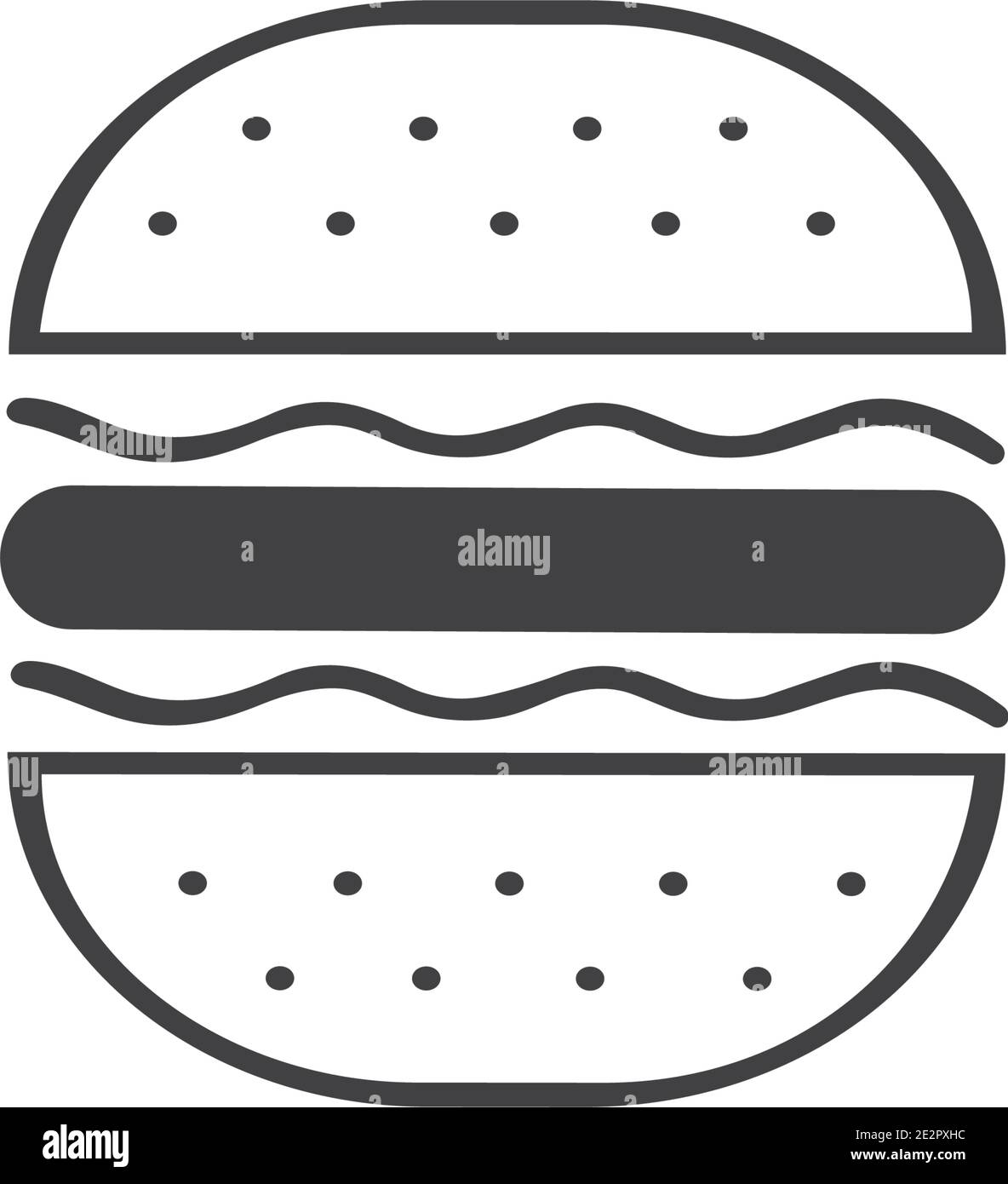 Hamburger vector icon illustration design Stock Vector Image & Art - Alamy