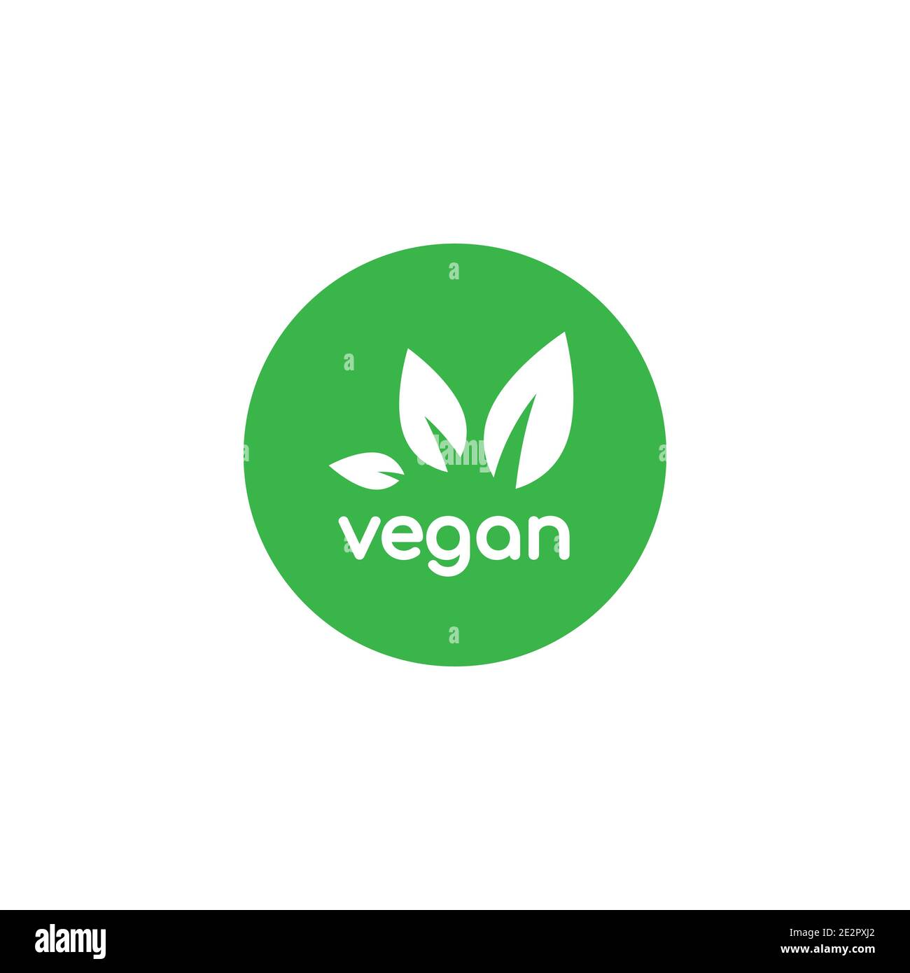 Vegan, veggie product label. Green leaves veggie icon. Healthy, eco ...