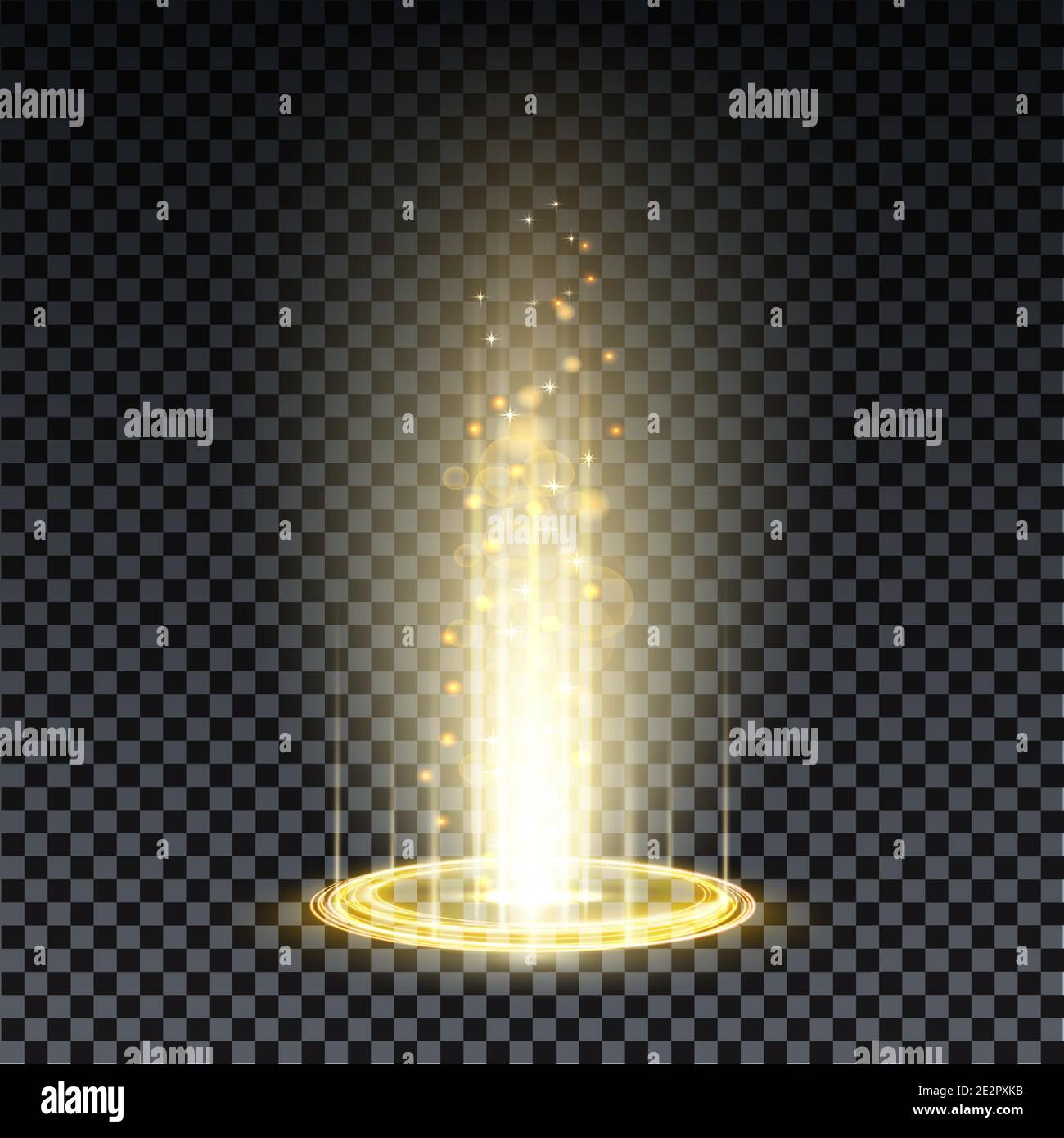 Gold hologram portal. Magic fantasy portal. Magic circle teleport ...