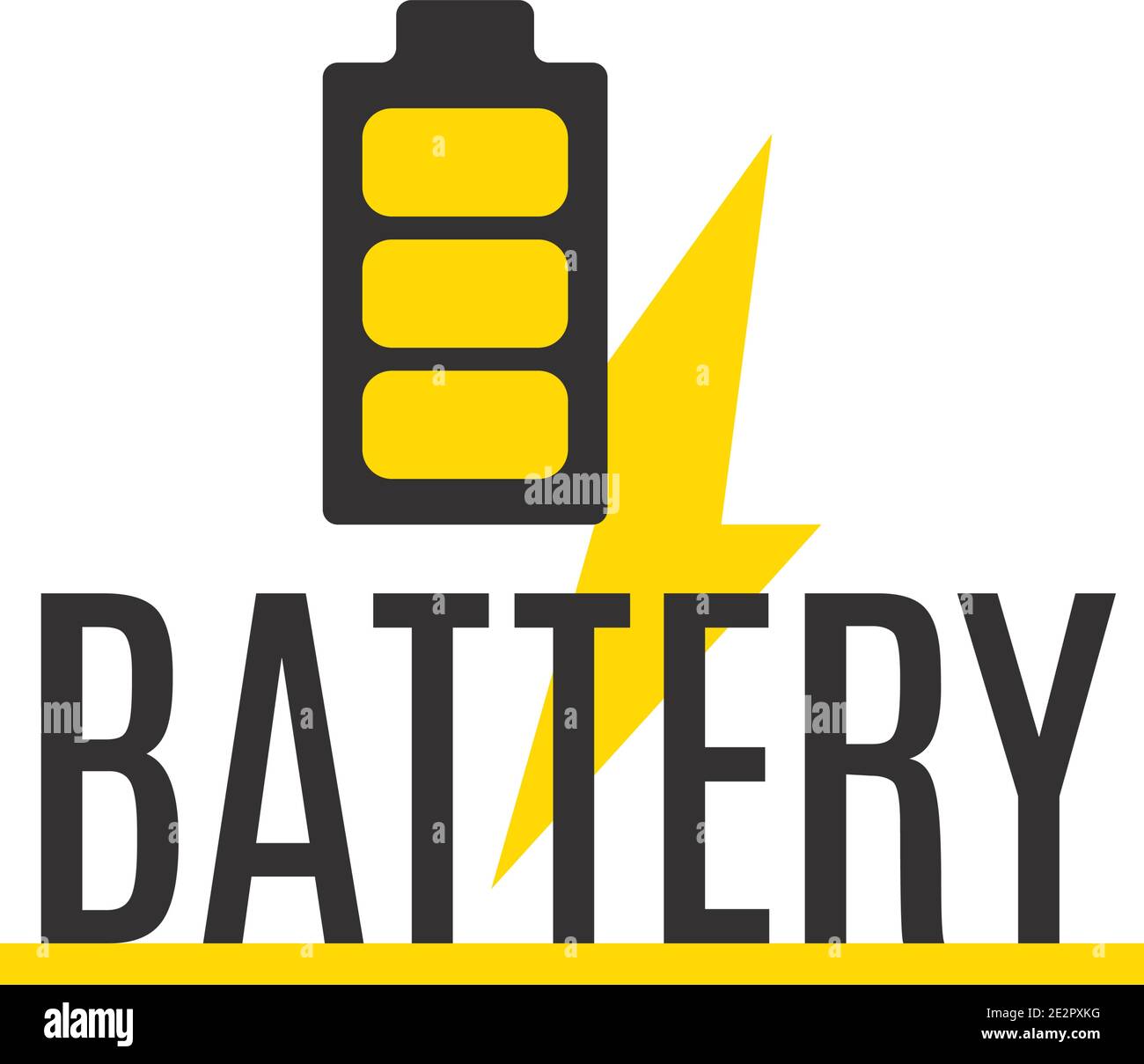 Vector logo of electric battery, charge Stock Vector Image & Art - Alamy