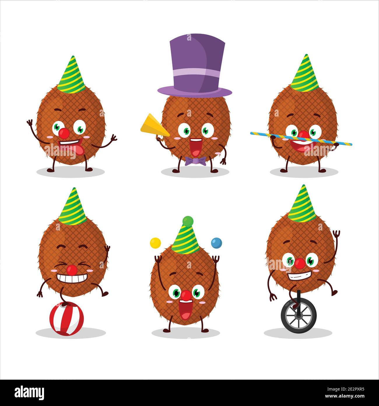 Cartoon character of salak with various circus shows. Vector ...