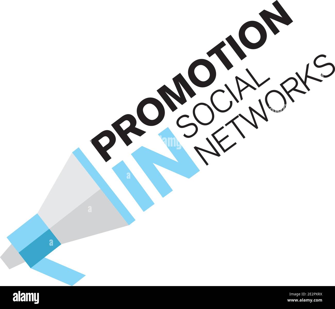 Promotional message in social media Stock Vector Images - Alamy