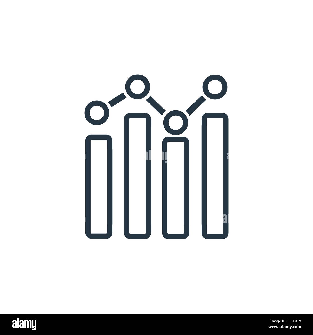 Statistical Chart Outline Vector Icon Thin Line Black Statistical Chart Icon Flat Vector