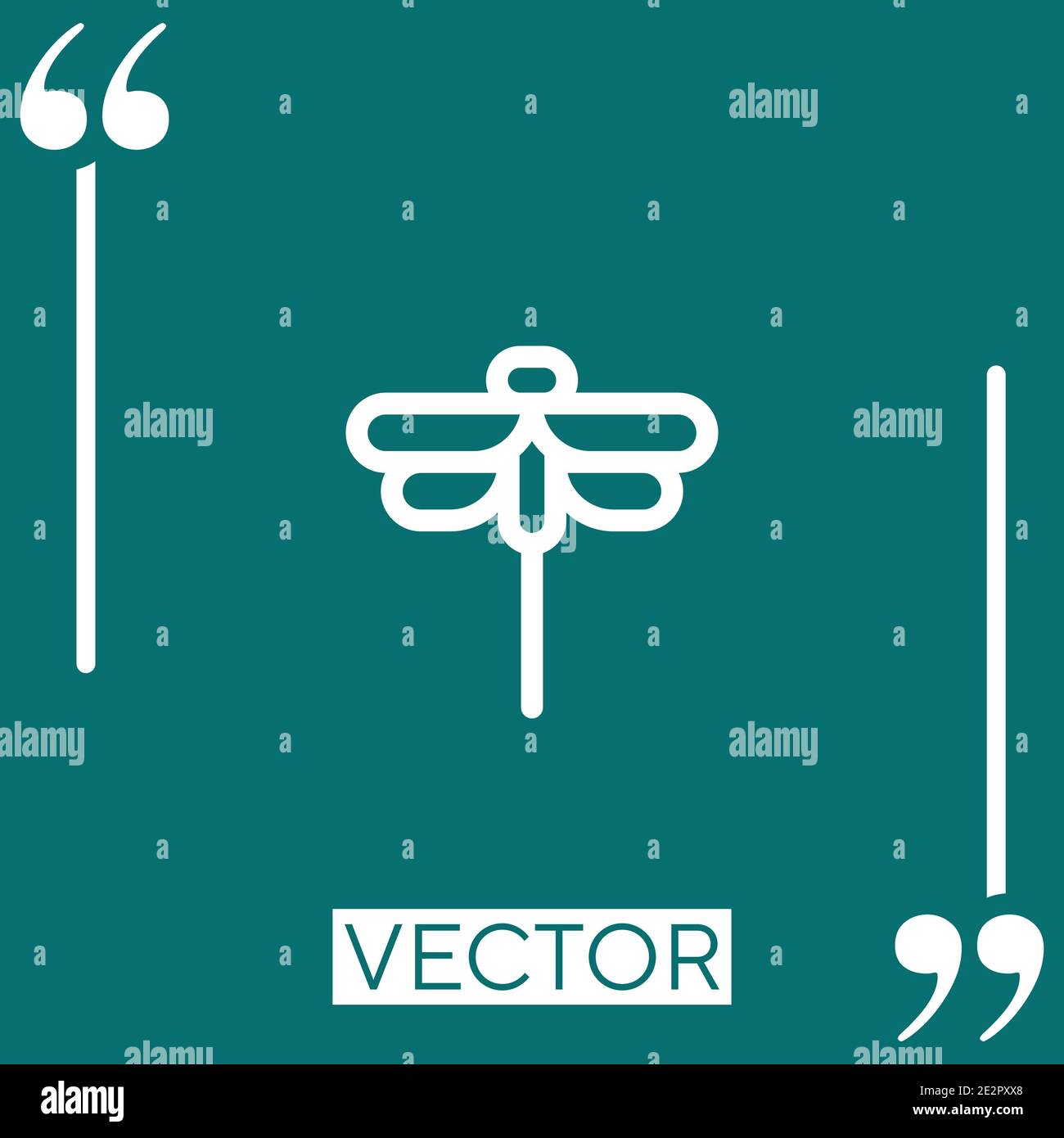 dragonfly vector icon Linear icon. Editable stroke line Stock Vector ...