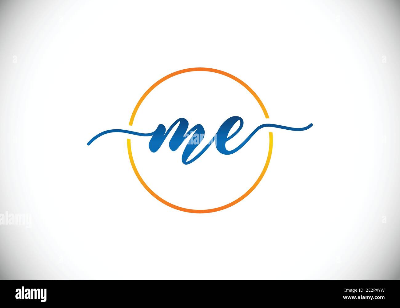 Initial Monogram Letter M E Logo Design Vector Template. M E Letter ...