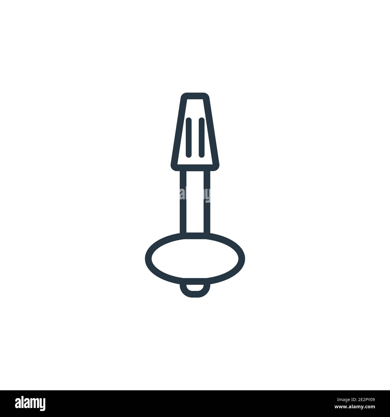 Wedge tool outline vector icon. Thin line black wedge tool icon, flat ...