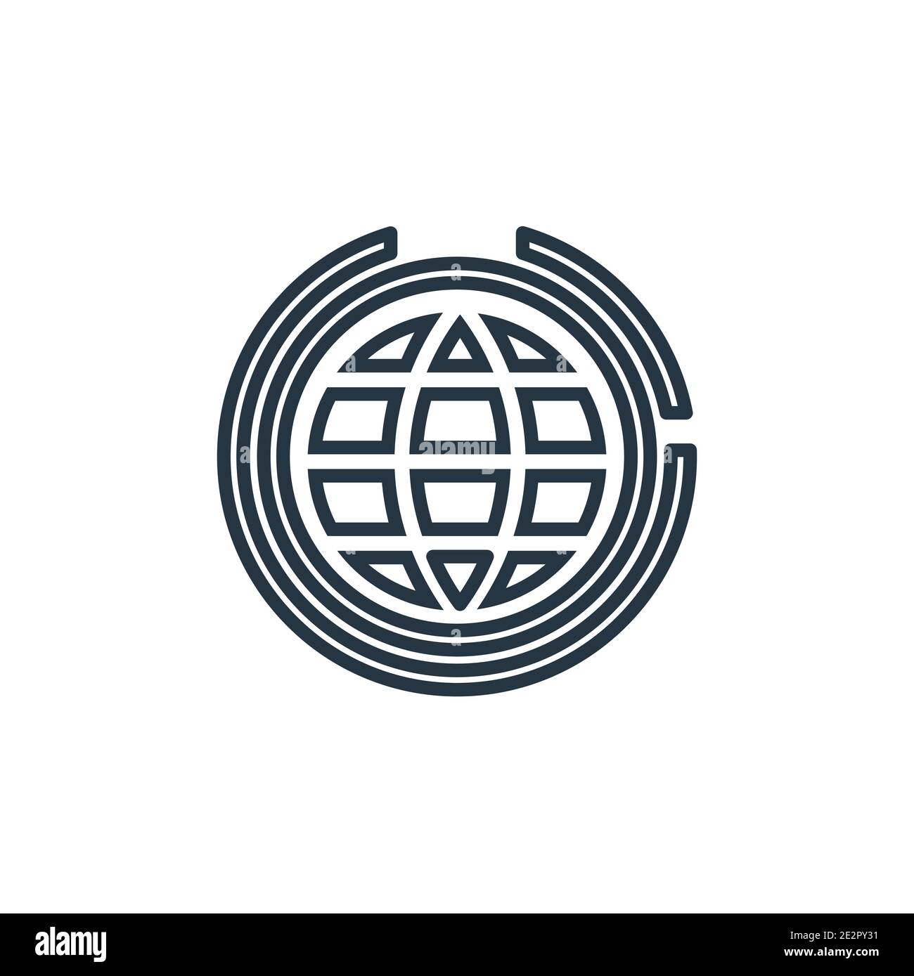 Ozone layer outline vector icon. Thin line black ozone layer icon, flat ...