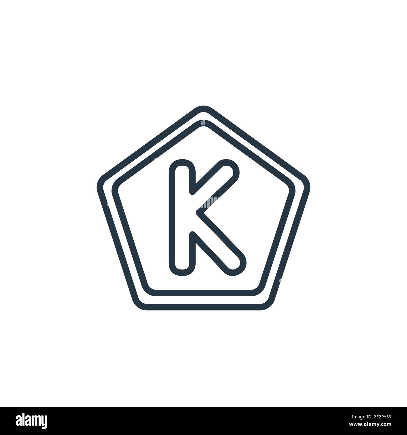 Kickstarter outline vector icon. Thin line black kickstarter icon, flat ...