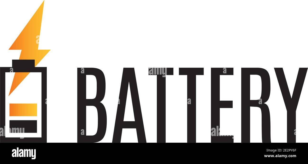 Vector logo of electric battery, charge Stock Vector Image & Art - Alamy