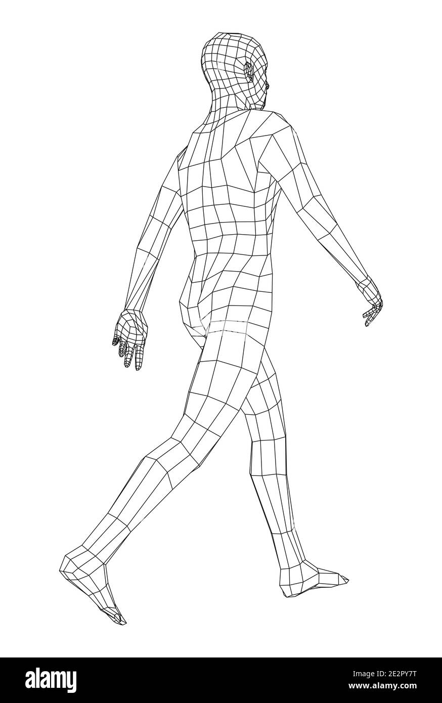 Wireframe walking man. Vector Stock Vector Image & Art - Alamy