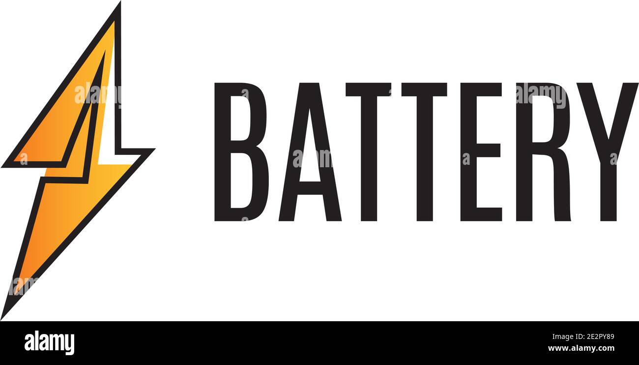 Vector logo of electric battery, charge Stock Vector Image & Art - Alamy