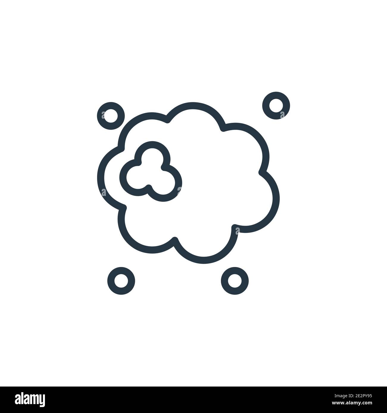 Dust outline vector icon. Thin line black dust icon, flat vector simple ...