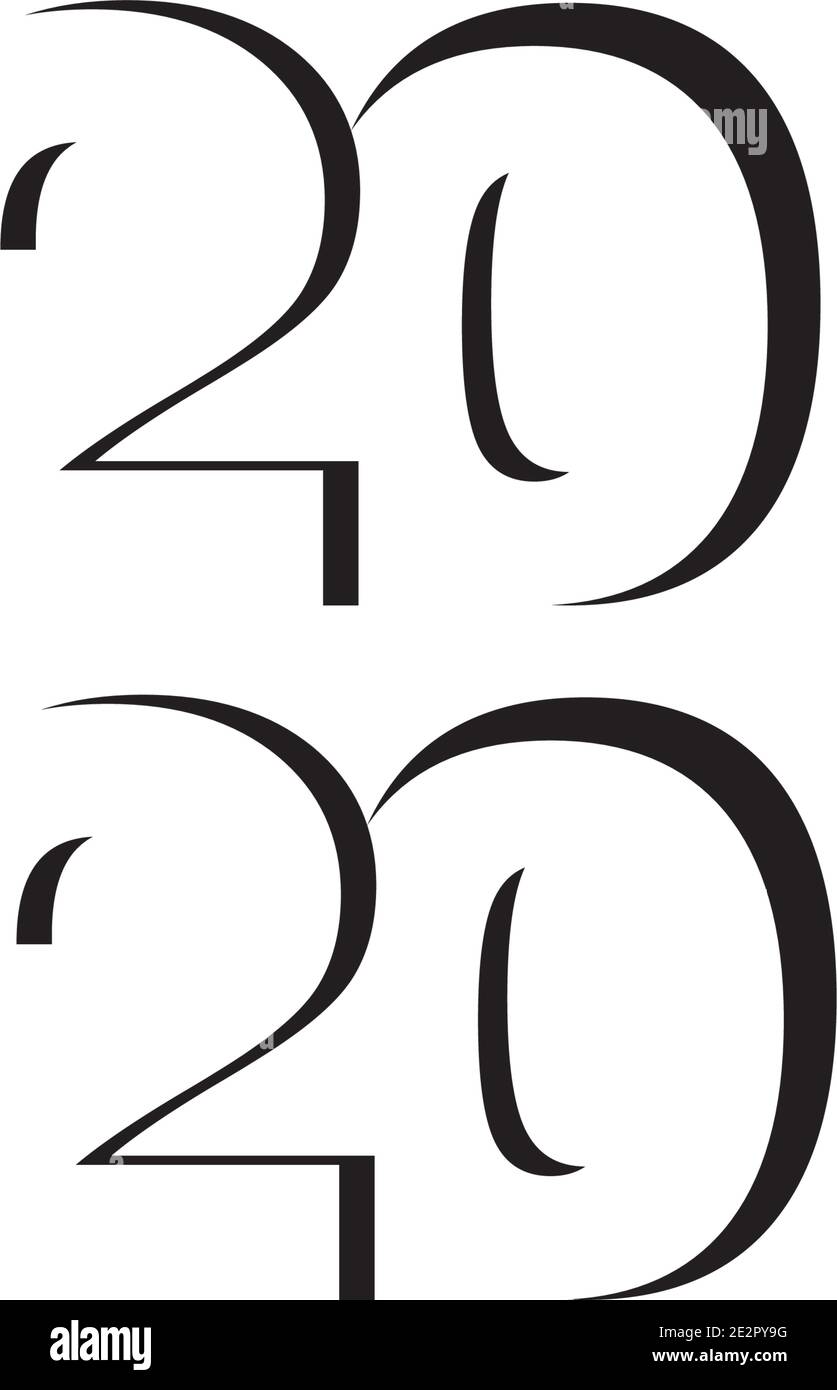 Happy New Year 2020 logo text design vector illustration - vector Stock ...