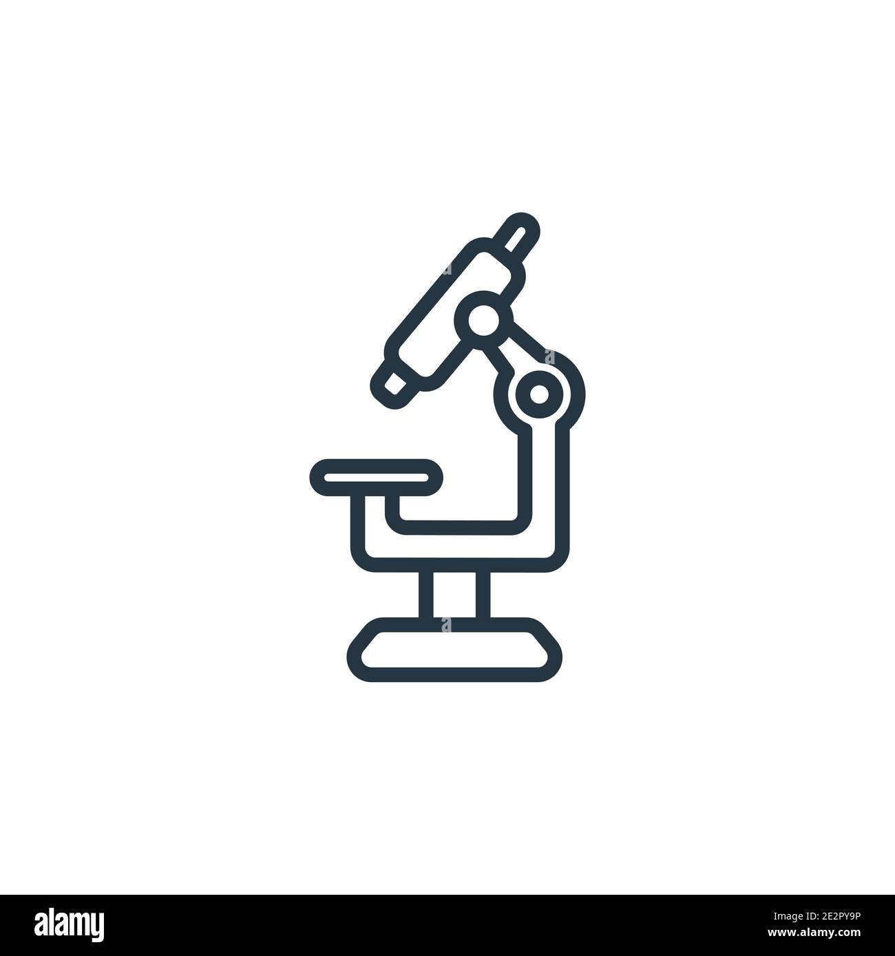 Microscope outline vector icon. Thin line black microscope icon, flat ...