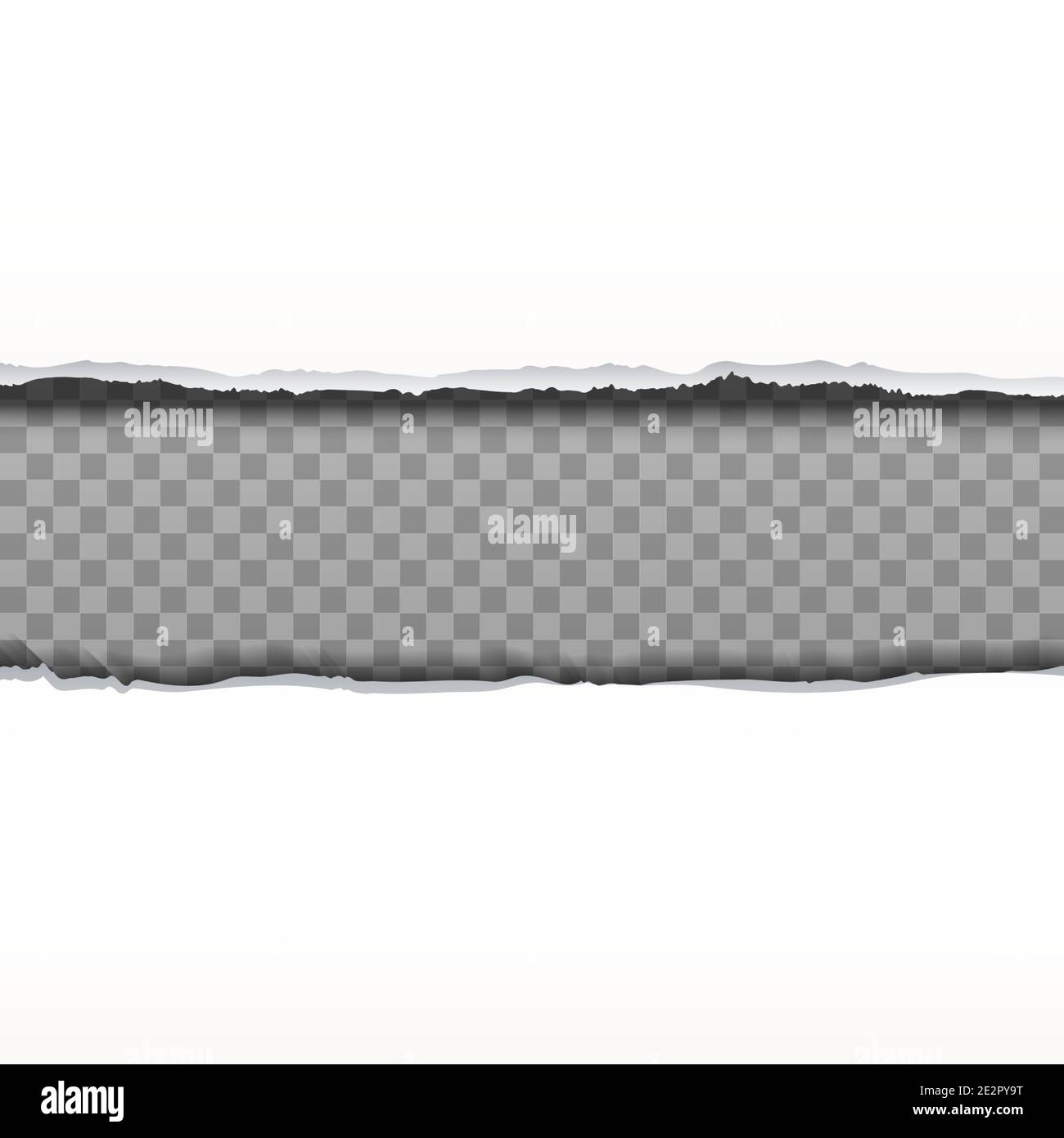 paper sheet and cut in the middle with transparent background Stock ...