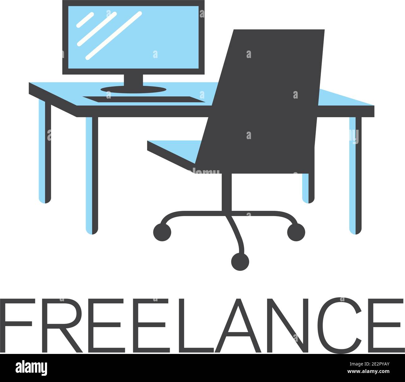 Vector logo for freelancing, remote work Stock Vector Image & Art - Alamy